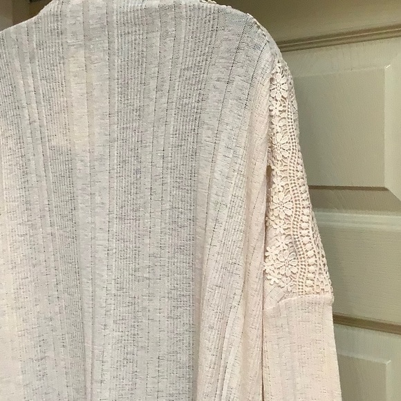Eyeshadow | Sweaters | Nwt Eyeshadow Ivory Lace Oversized Cardigan ...